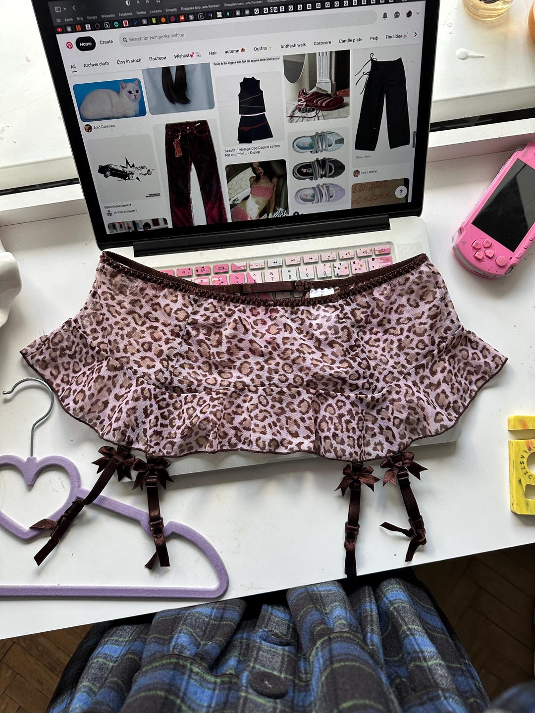 Sexy Cheetah Cute Baby Doll Bow Ruffle Garter Belt Y2k - Etsy