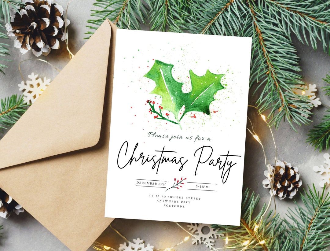 Editable Christmas Party Invitation Digital Christmas Party Invite ...