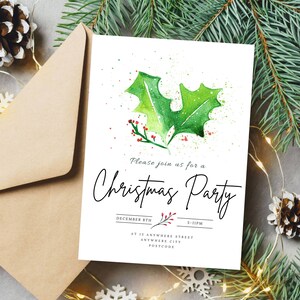 Editable Christmas Party Invitation Digital Christmas Party Invite ...