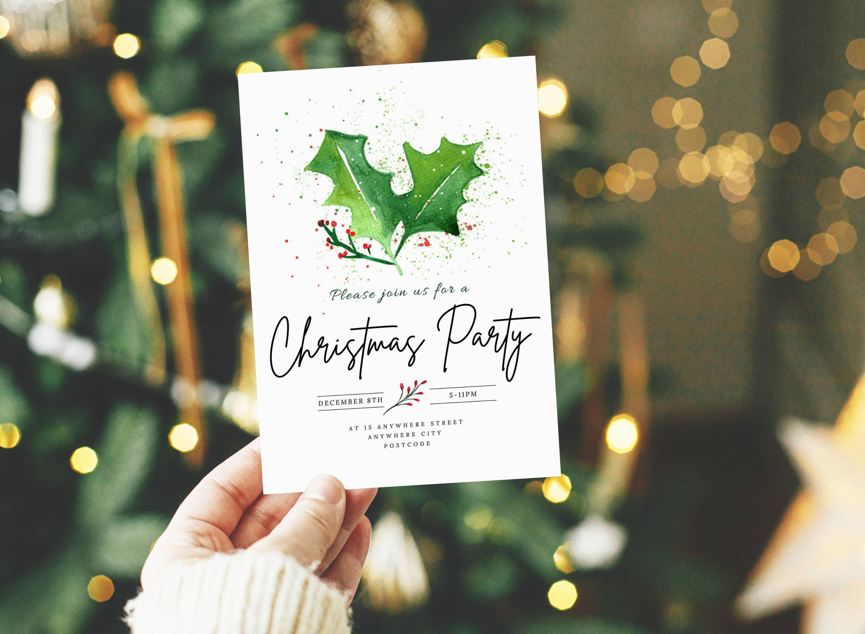 Editable Christmas Party Invitation Digital Christmas Party Invite ...