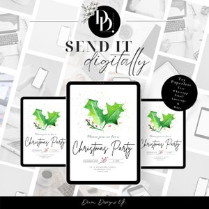 Editable Christmas Party Invitation Digital Christmas Party Invite ...