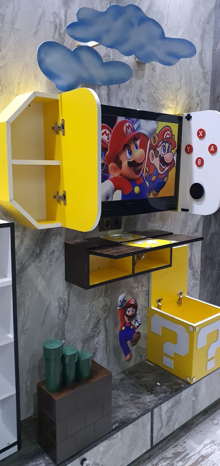 Super Mario and Nintendo TV Console Ultimate Gaming Hub for Kids' Rooms ...
