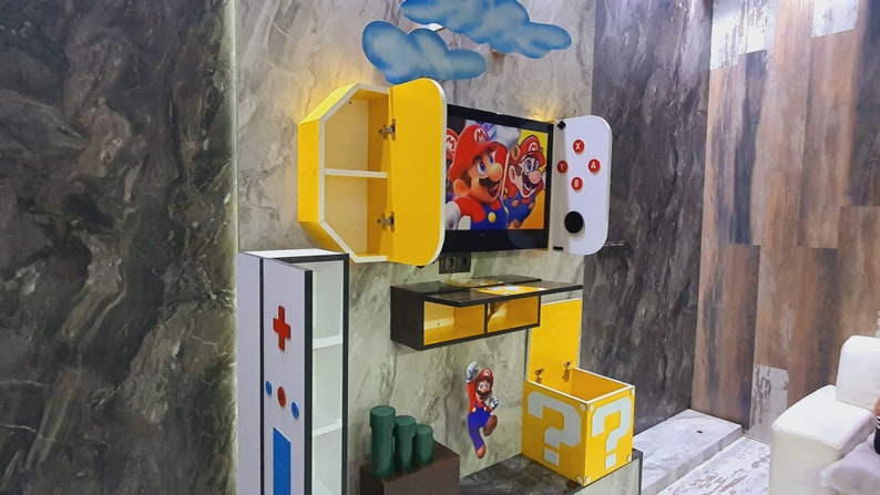 Super Mario and Nintendo TV Console Ultimate Gaming Hub for Kids' Rooms ...