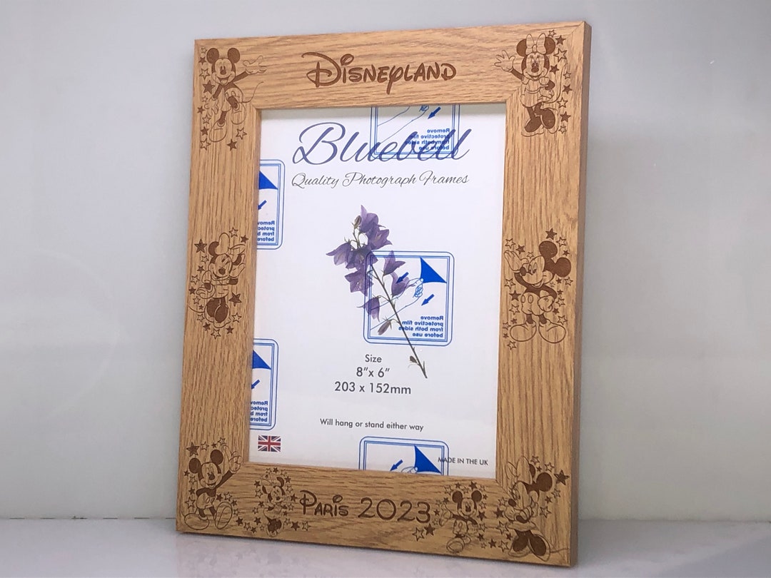 Disney Photo Frame Personalised and Engraved With Any 8 Characters of ...