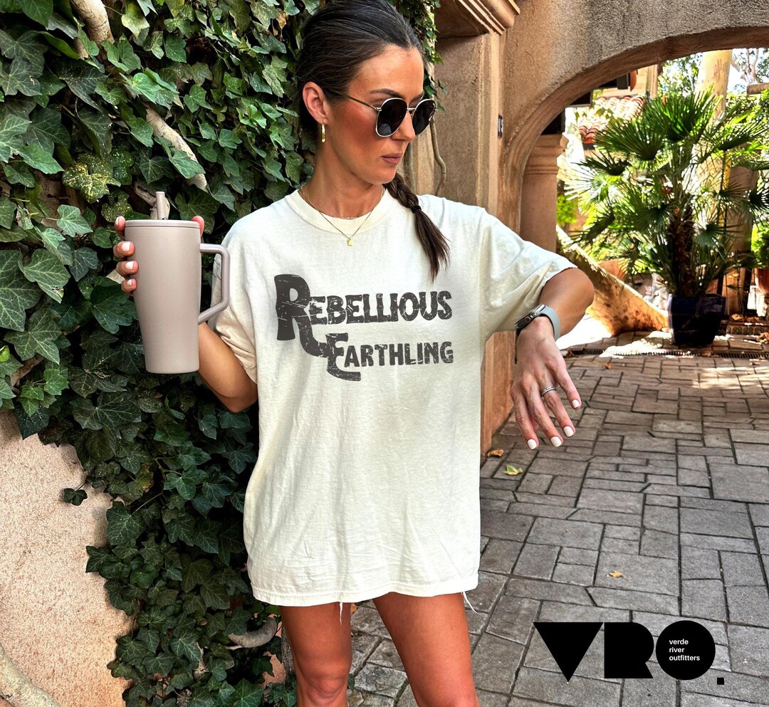 Rebellious Earthling T-shirt, Vintage Style Comfort Colors Unisex ...