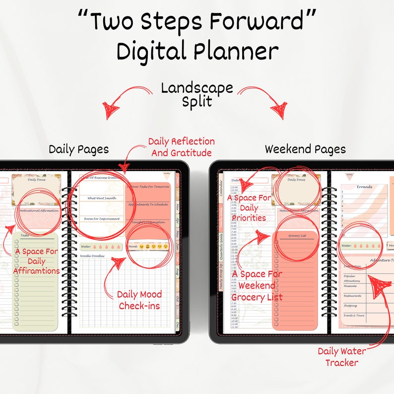 Daily Routine Digital Planner: A Hyperlinked Planner With Bonus Social ...
