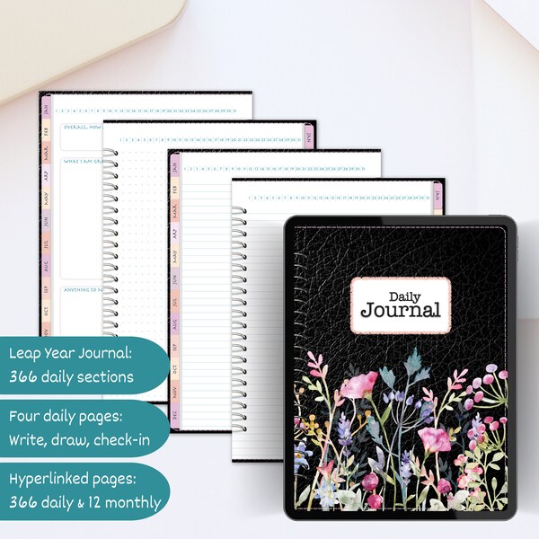 Printable Floral Monthly Calendar: Monthly Schedule Your Month at a ...