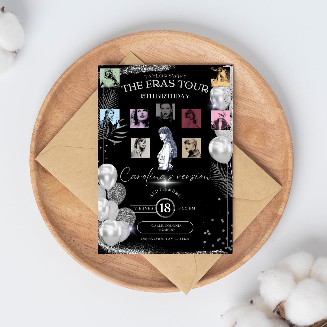 The Eras Tour Editable Birthday Invitation, Download for Invitation ...