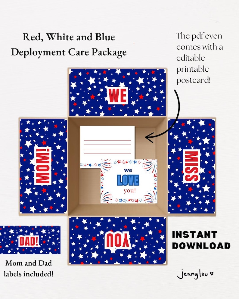Deployment Red White and Blue Care Package | USA Army, Air Force ...