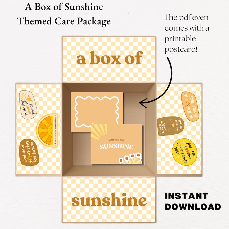 Sunshine Box Printable - Etsy