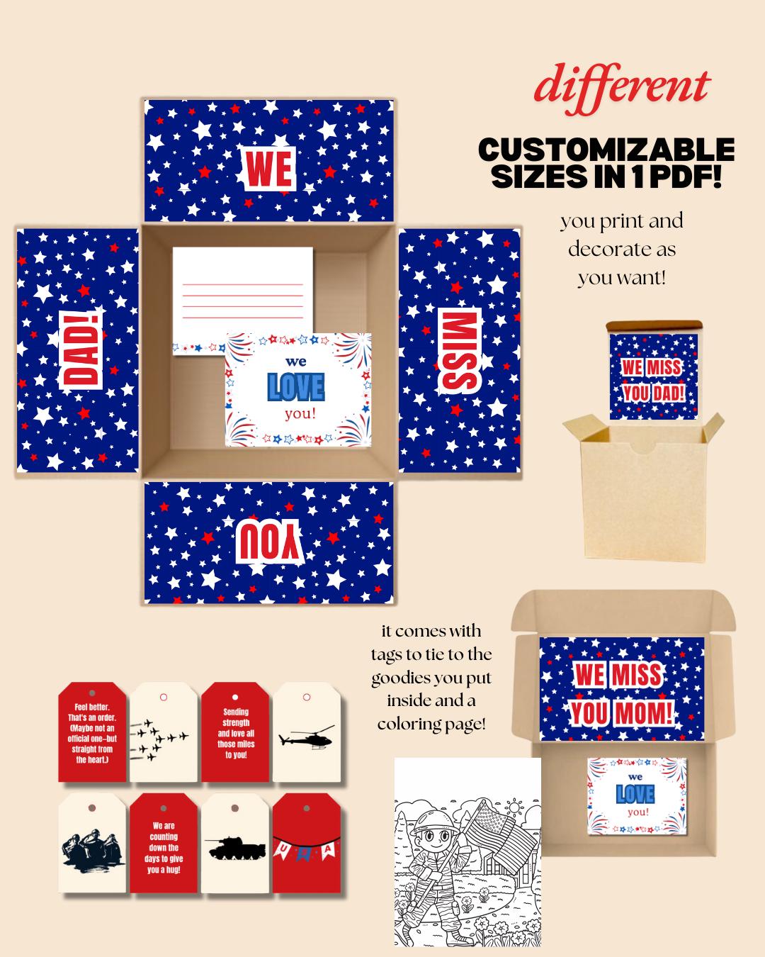 Deployment Red White and Blue Care Package | USA Army, Air Force ...