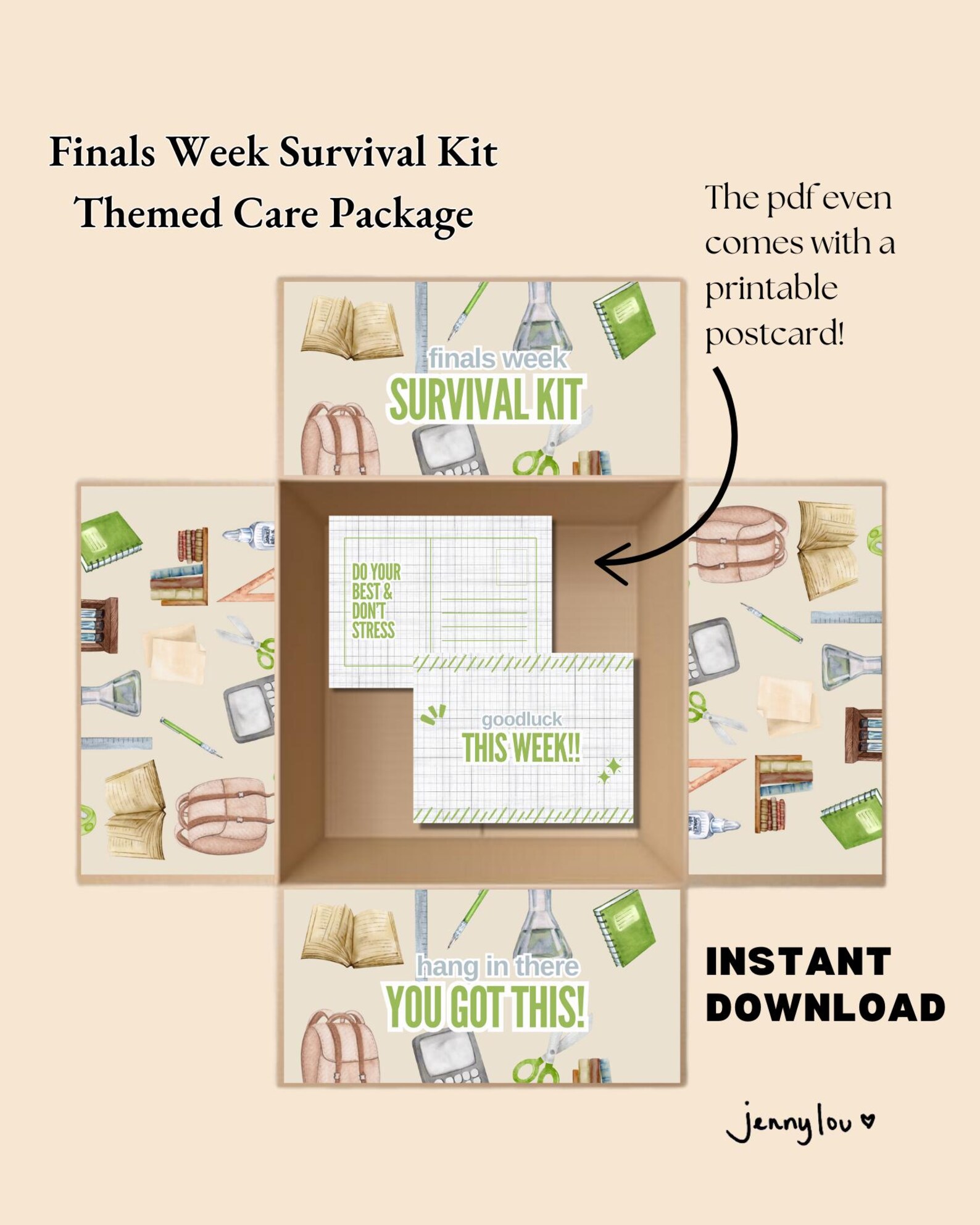 Finals Survival Kit Green | Exam Essentials | College Student Gifts ...
