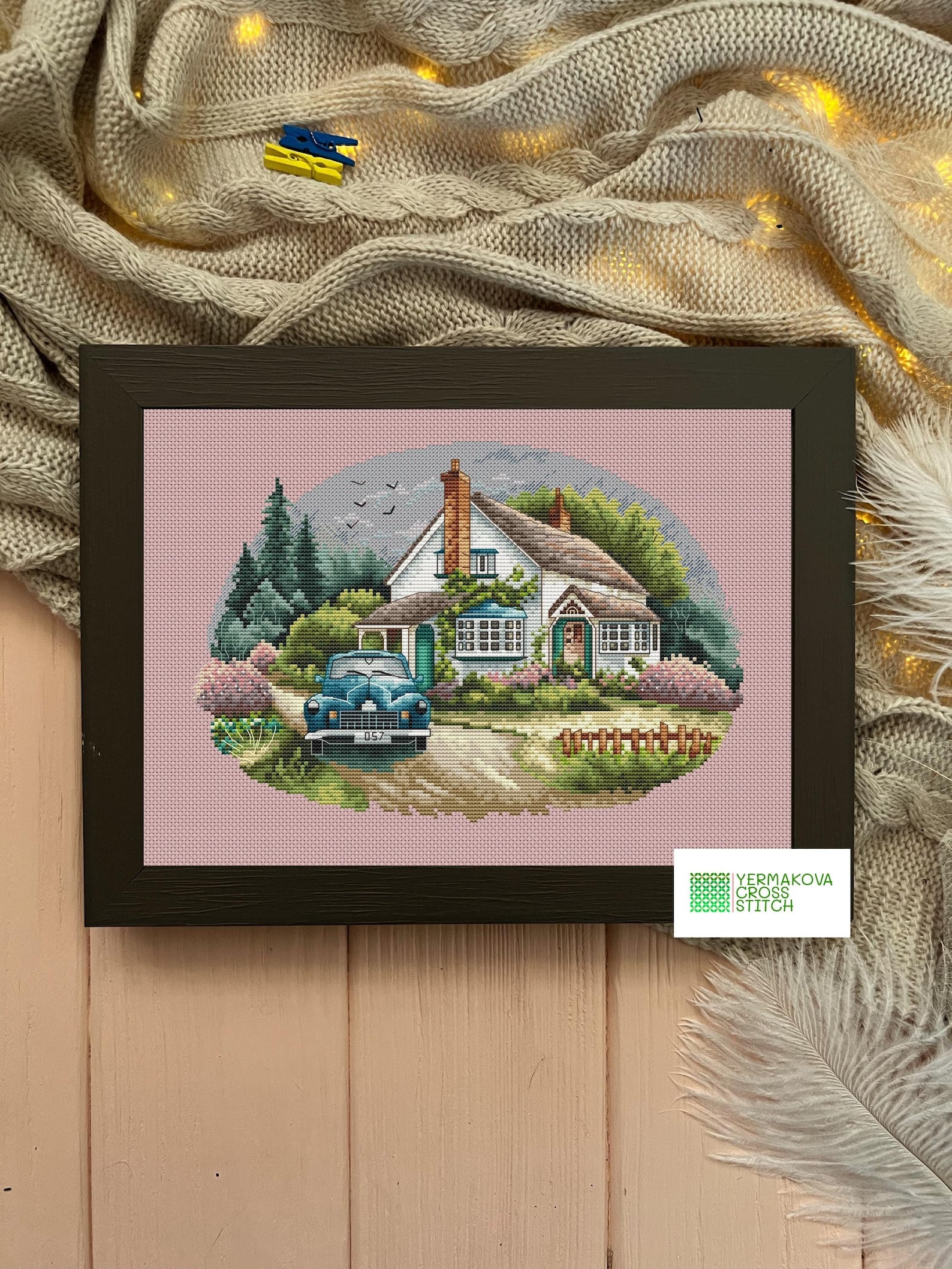 Countryside Home and Car Cross Stitch PDF Pattern - Instant Download - Etsy