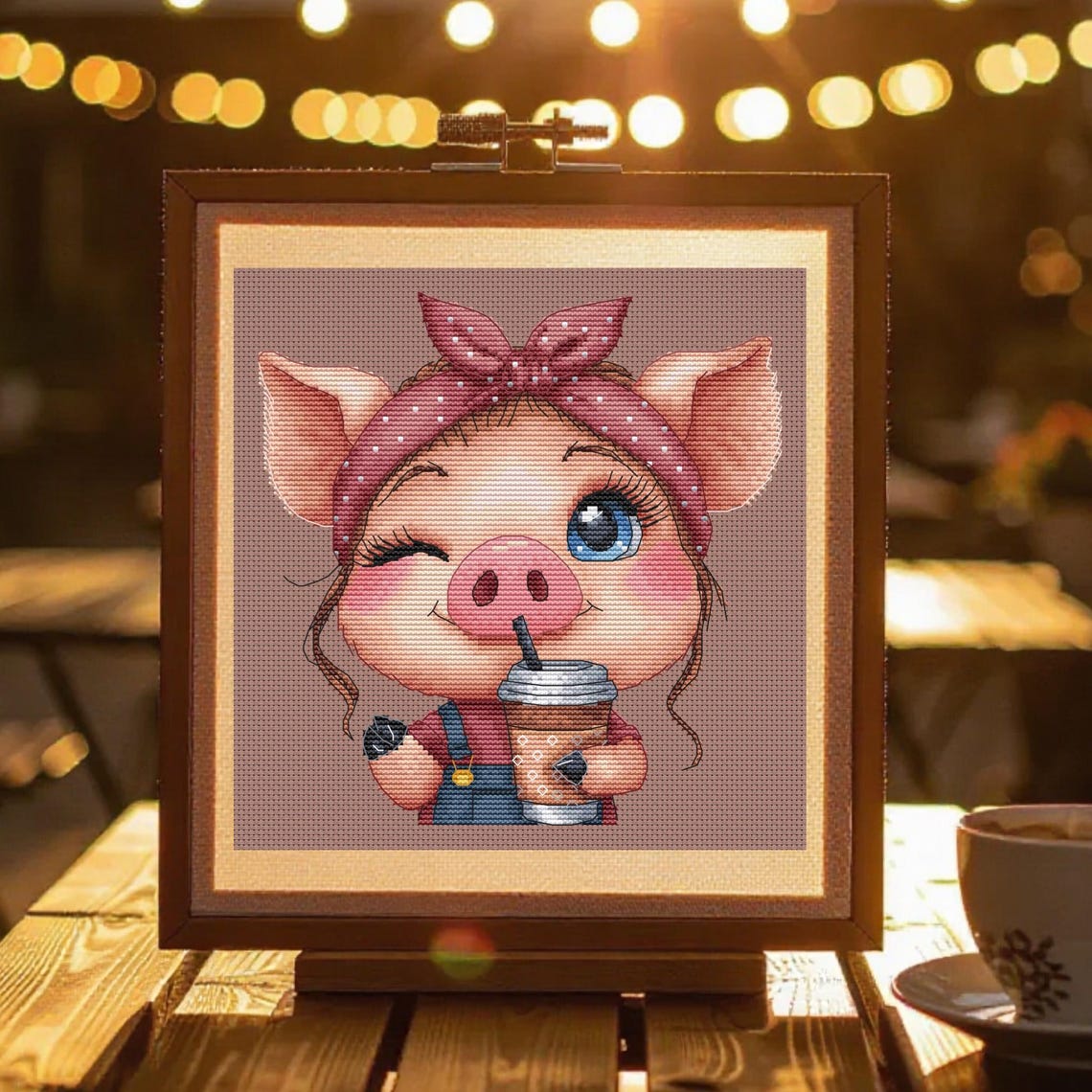 Adorable Peggy the Pig Cross Stitch Pattern - Fun Animal Design - Etsy