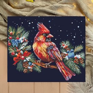Northern Cardinal Cross Stitch Pattern - Digital Download for DIY ...
