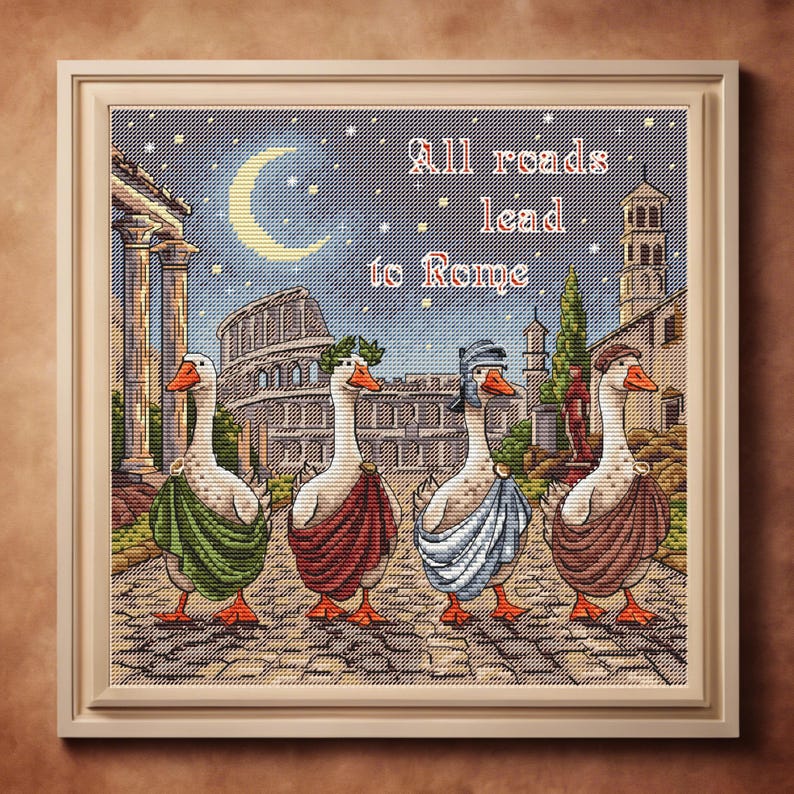 Rome Cross Stitch Pattern: Roman Inspired Embroidery (digital PDF) - Etsy