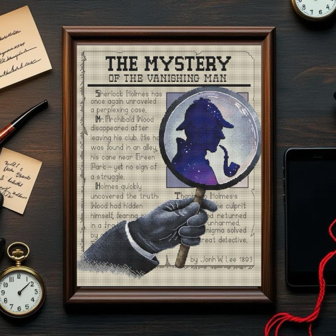 Vintage Detective Cross Stitch Pattern - Instant Download - Etsy