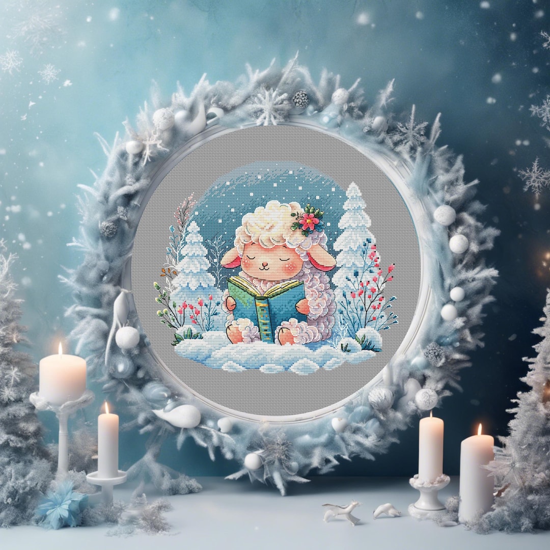 The Enchanted Lamb Cross Stitch Chart - Digital Pattern - Etsy