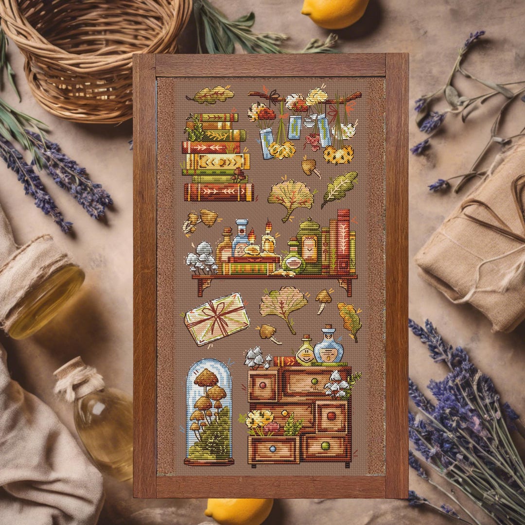 Botanist's Shelf PDF Pattern - Digital Cross Stitch for Plant Lovers - Etsy