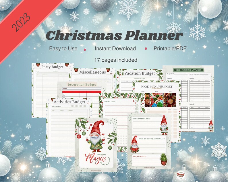 Printable Christmas Planner Christmas Gifts Budget Printable Organizer ...