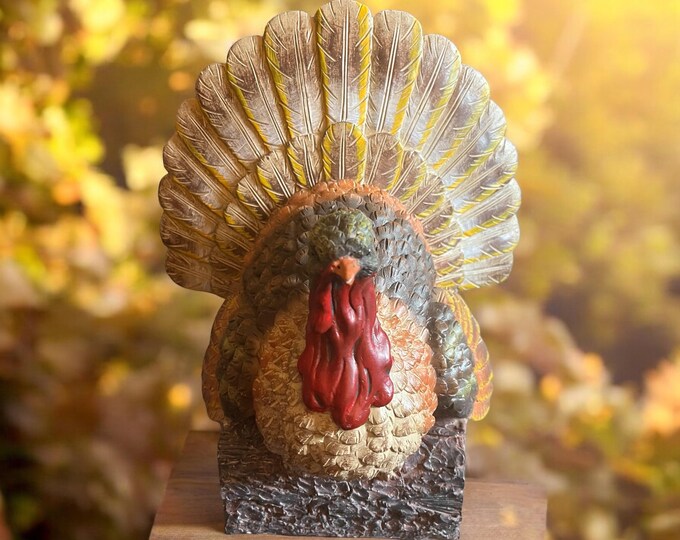 The Glitzhome 9.5h Thanksgiving Resin Turkey Table Decor - Etsy