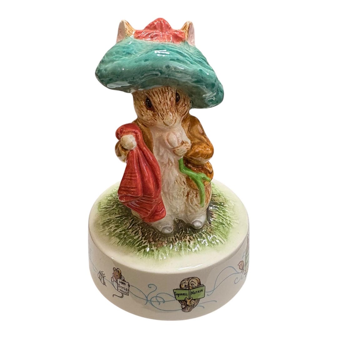Vintage Schmid Beatrix Potter Music Box Benjamin Bunny Plays This Old ...