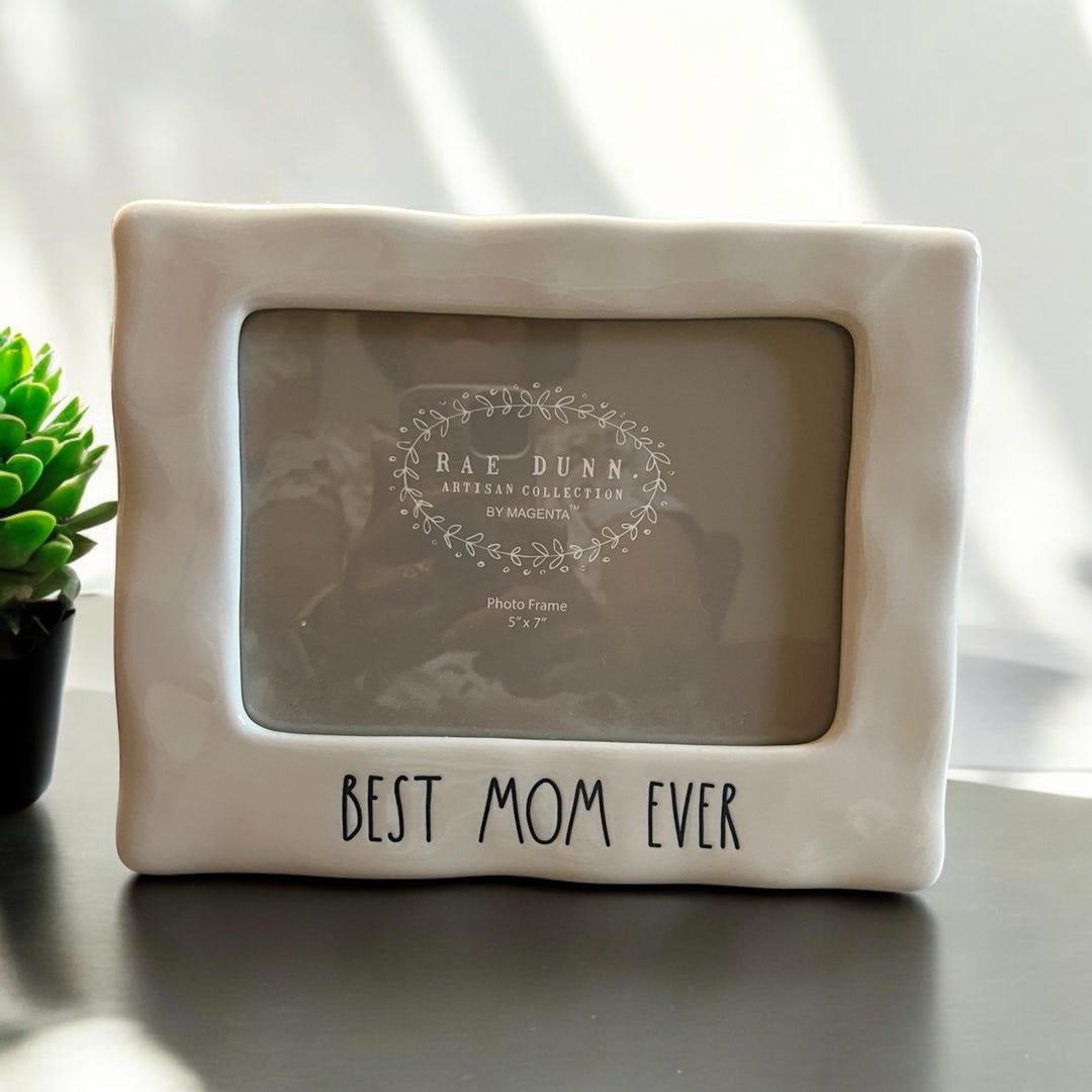 Rae Dunn BEST MOM EVER Photo Frame Ceramic White 5x7 Picture New - Etsy