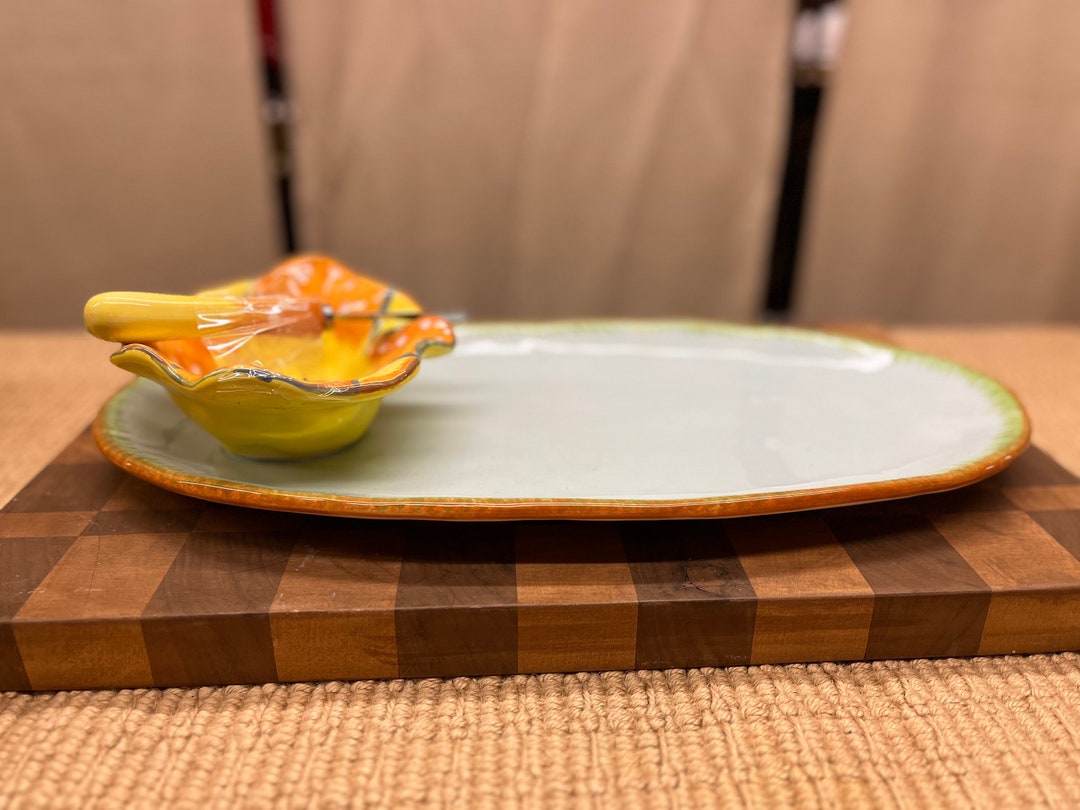 Rommel Nueva for Sapara Chip/veggi & Dip Yellow and Orange. - Etsy