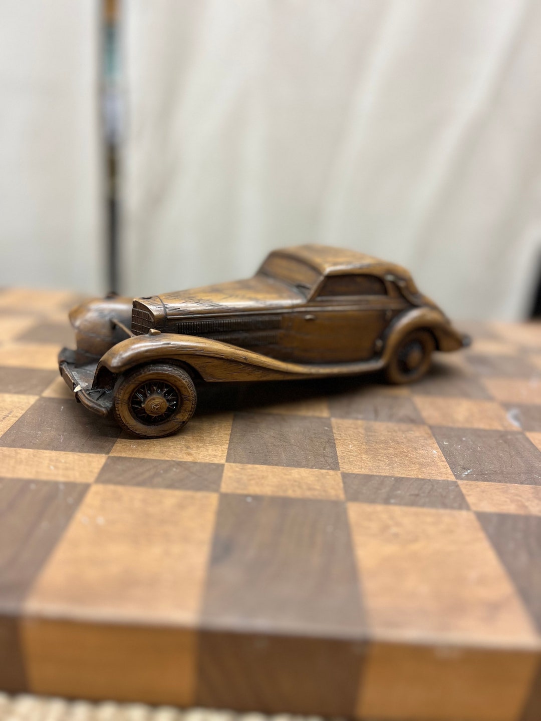 Vintage Wooden Handmade Early Model Car. - Etsy