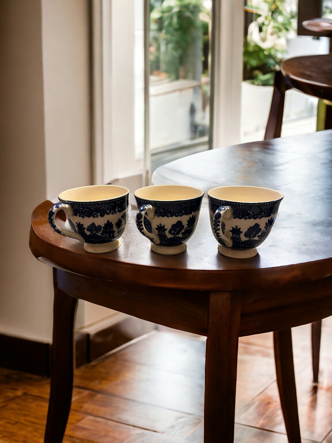 RARE Alfred Meakin old Willow Pattern X 3 Cups C1920 Perfect - Etsy