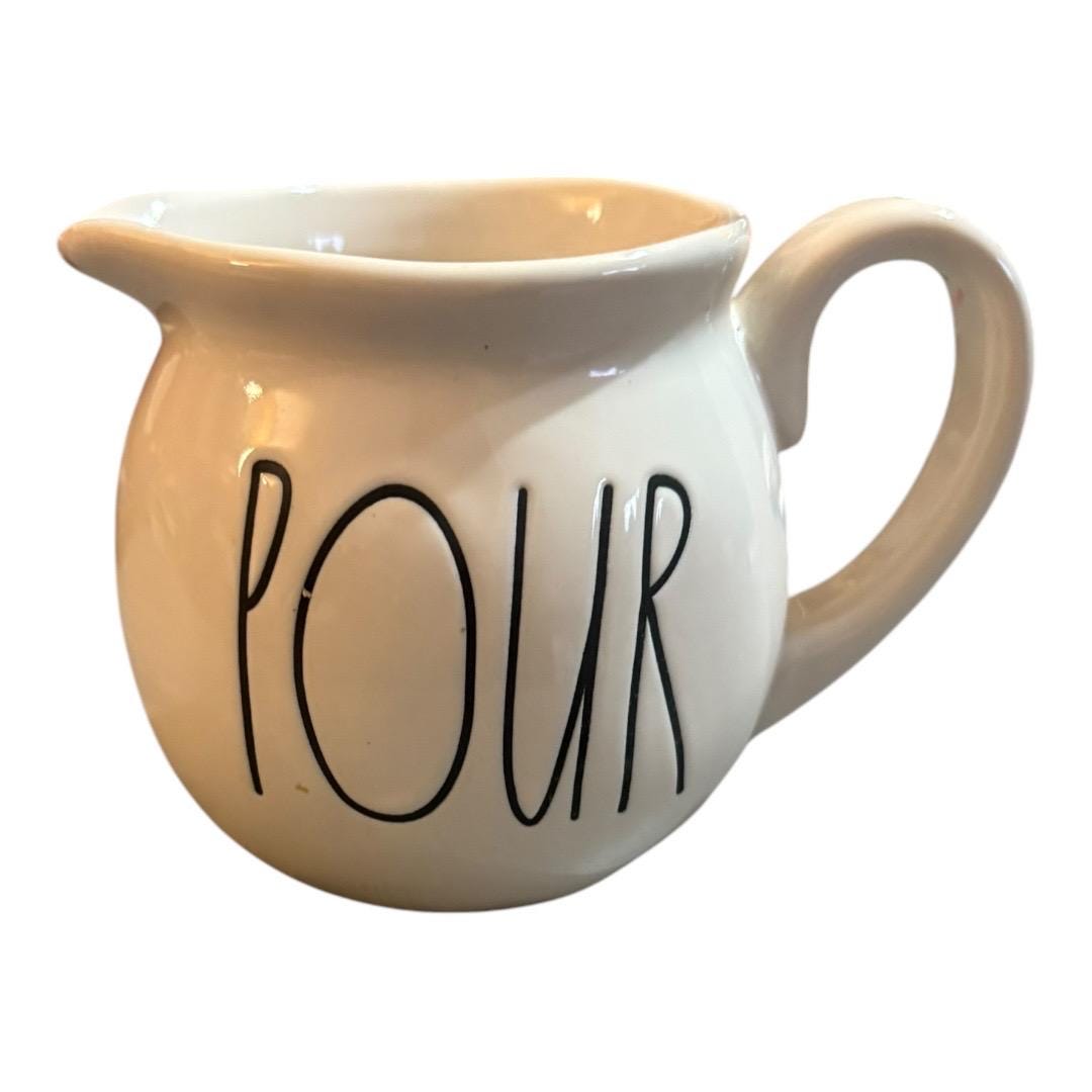 Rae Dunn POUR Creamer Jug Cream Jar Artisan Collection Ceramic Pitcher ...