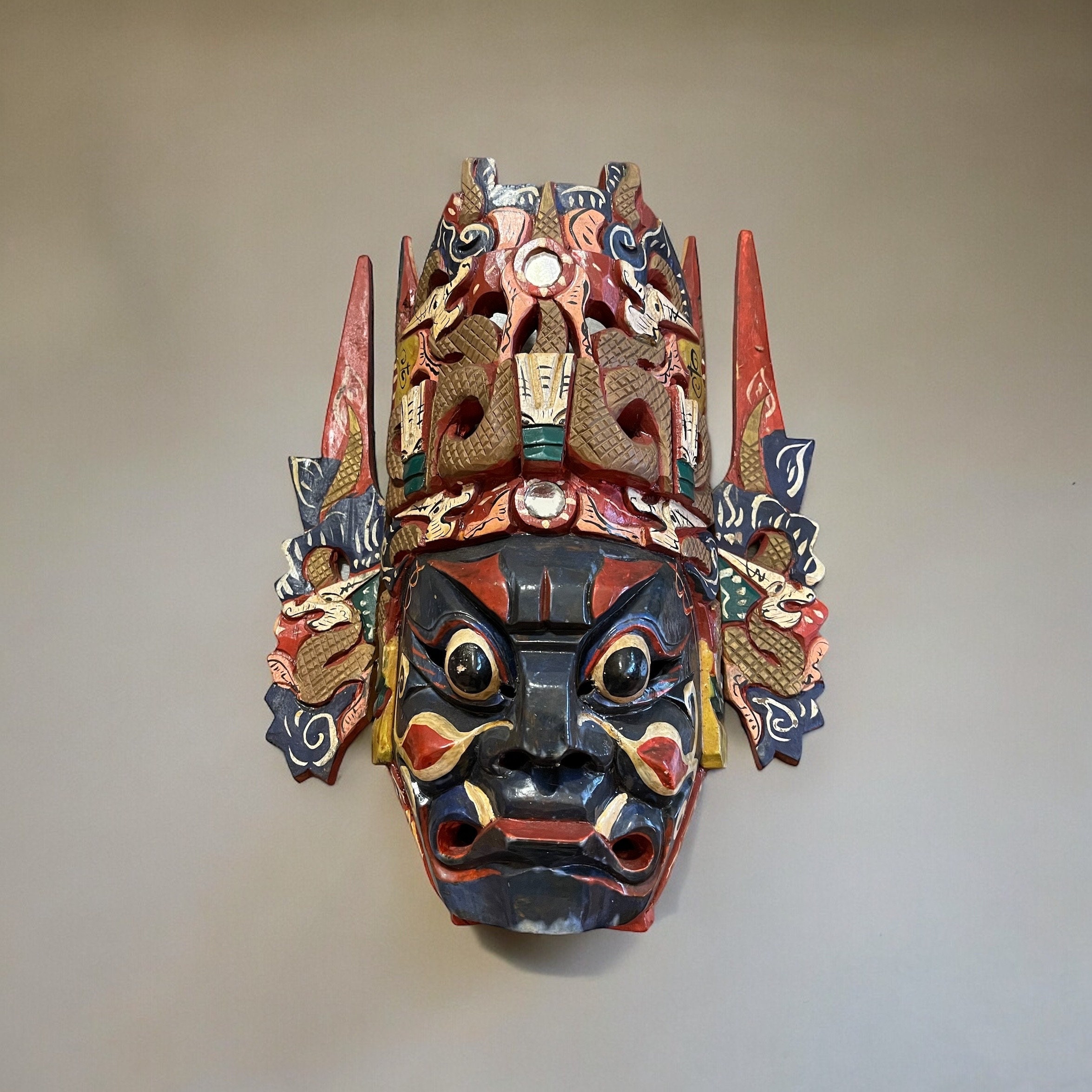 12 Old Chinese Dynasty Wood Lacquerware Painting Face Head Mask - Etsy