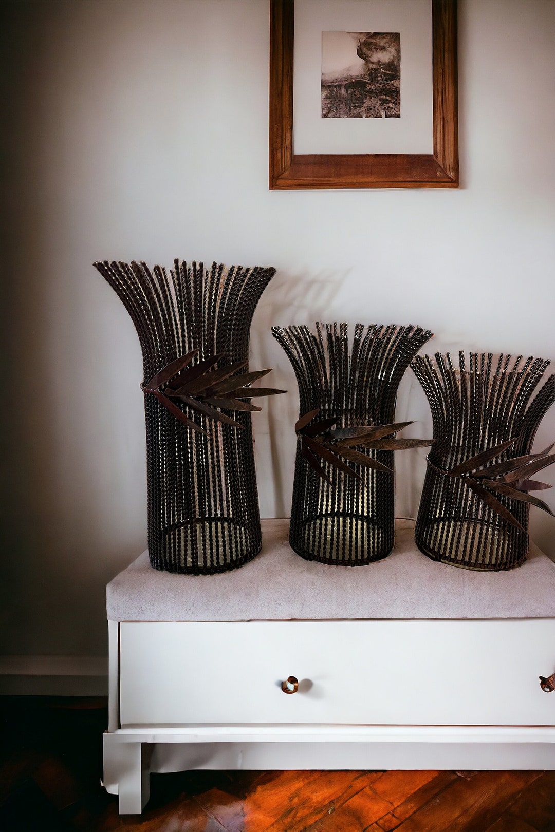 Bronze Pillar Candle Holders - Etsy