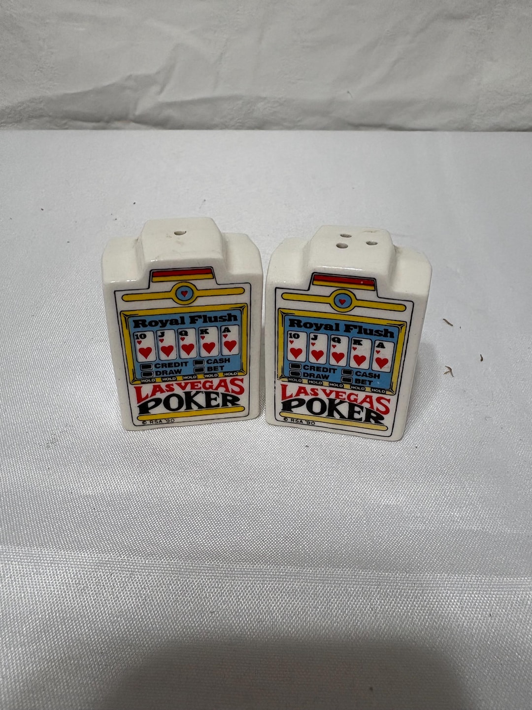Vintage Las Vegas Poker Royal Flush Slot Machine Salt and Pepper ...