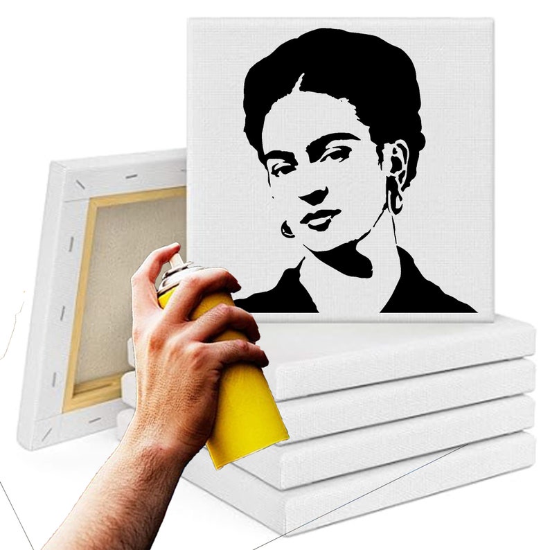 Frida Kahlo Digital Stencil to Print for A3, 50x50, 80x80 DIY Formats ...