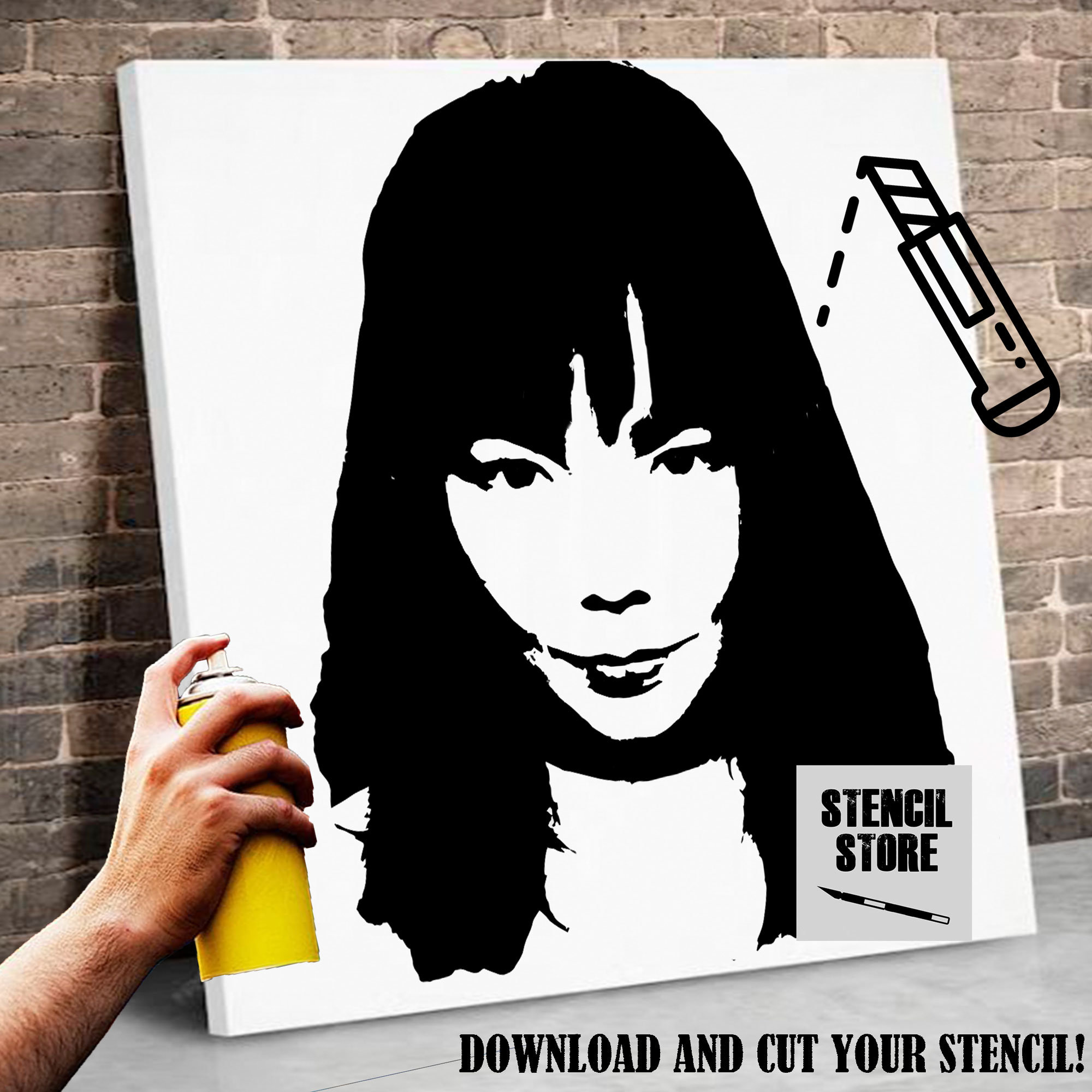 Björk Digital Stencil to Print for A3, 50x50, 80x80 DIY Formats - Etsy