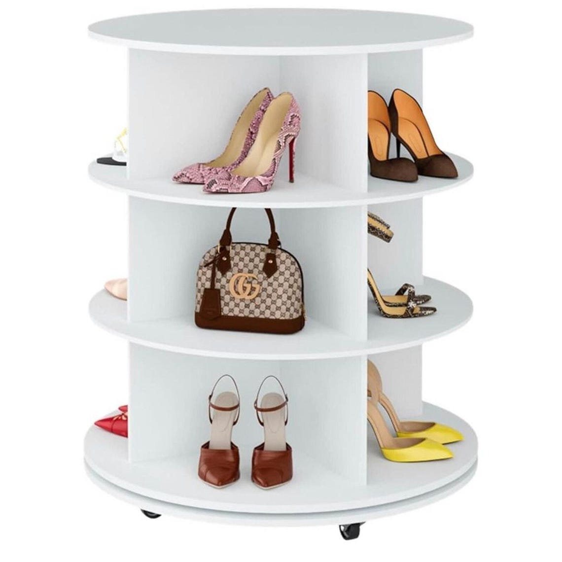 Rotating Shoe Rack Tower, Spinning Shoe Rack Lazy Susan, - Etsy