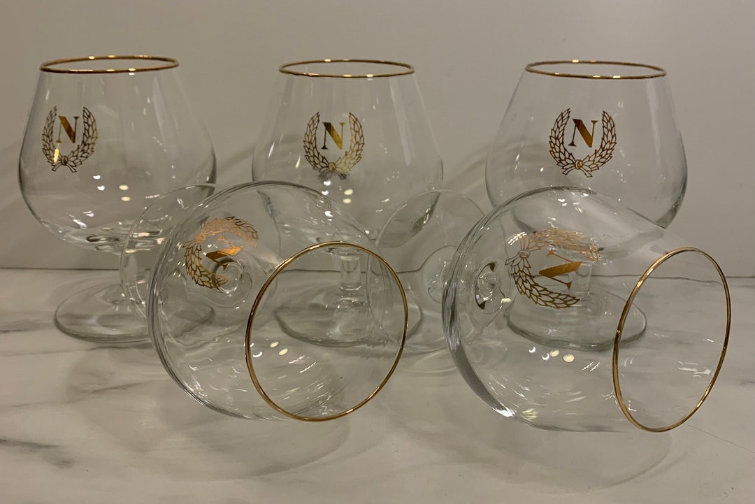 Set of Five Vintage Napoleon Cognac Glasses. - Etsy
