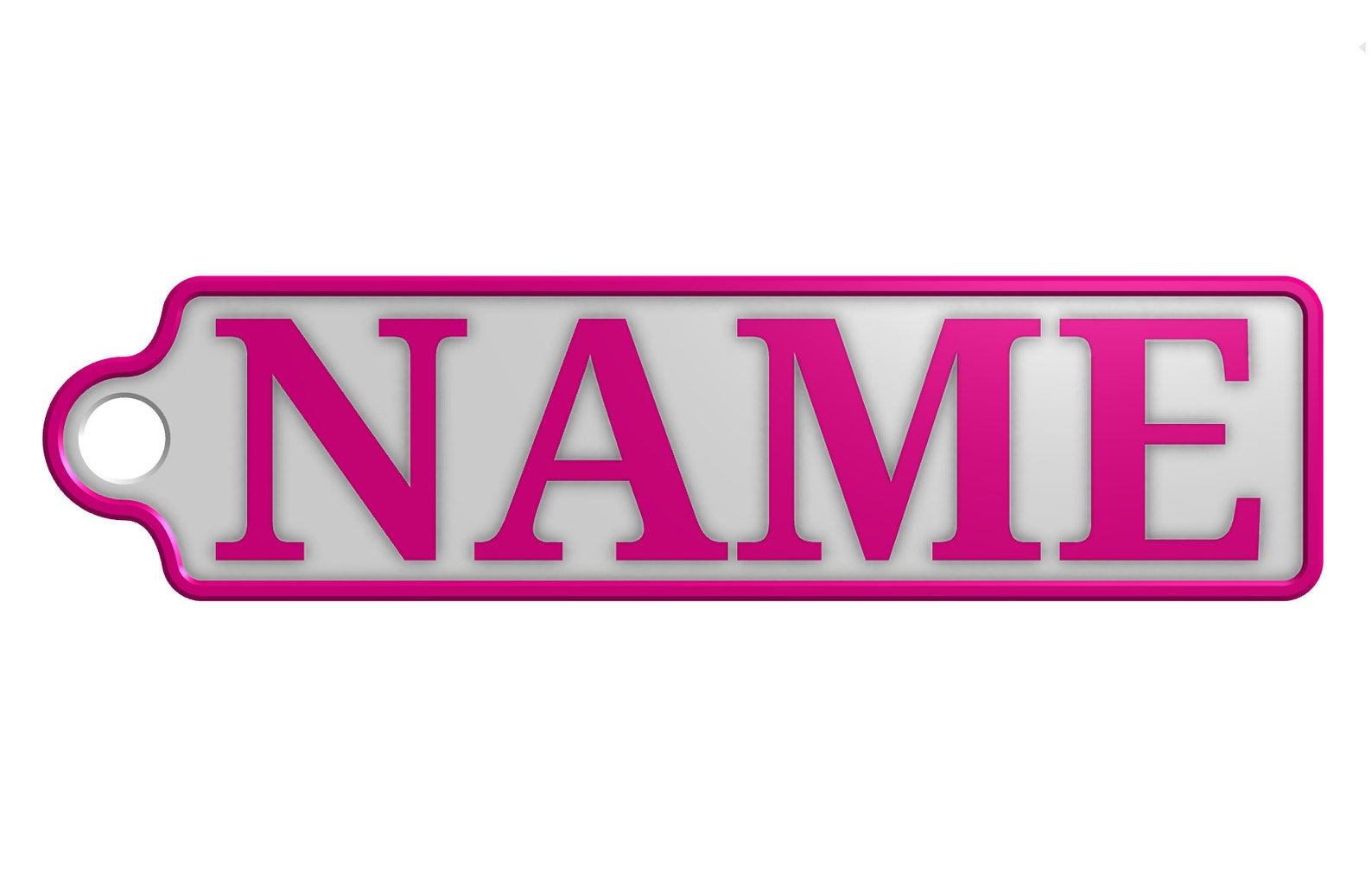 Personalized Key Chain Fob - Digital STL File - for 3D Printing - Etsy