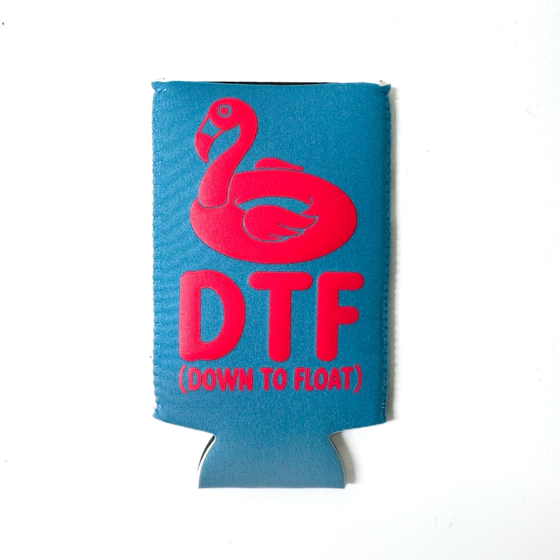 DTF Down to Float Slim Can Cooler - Etsy