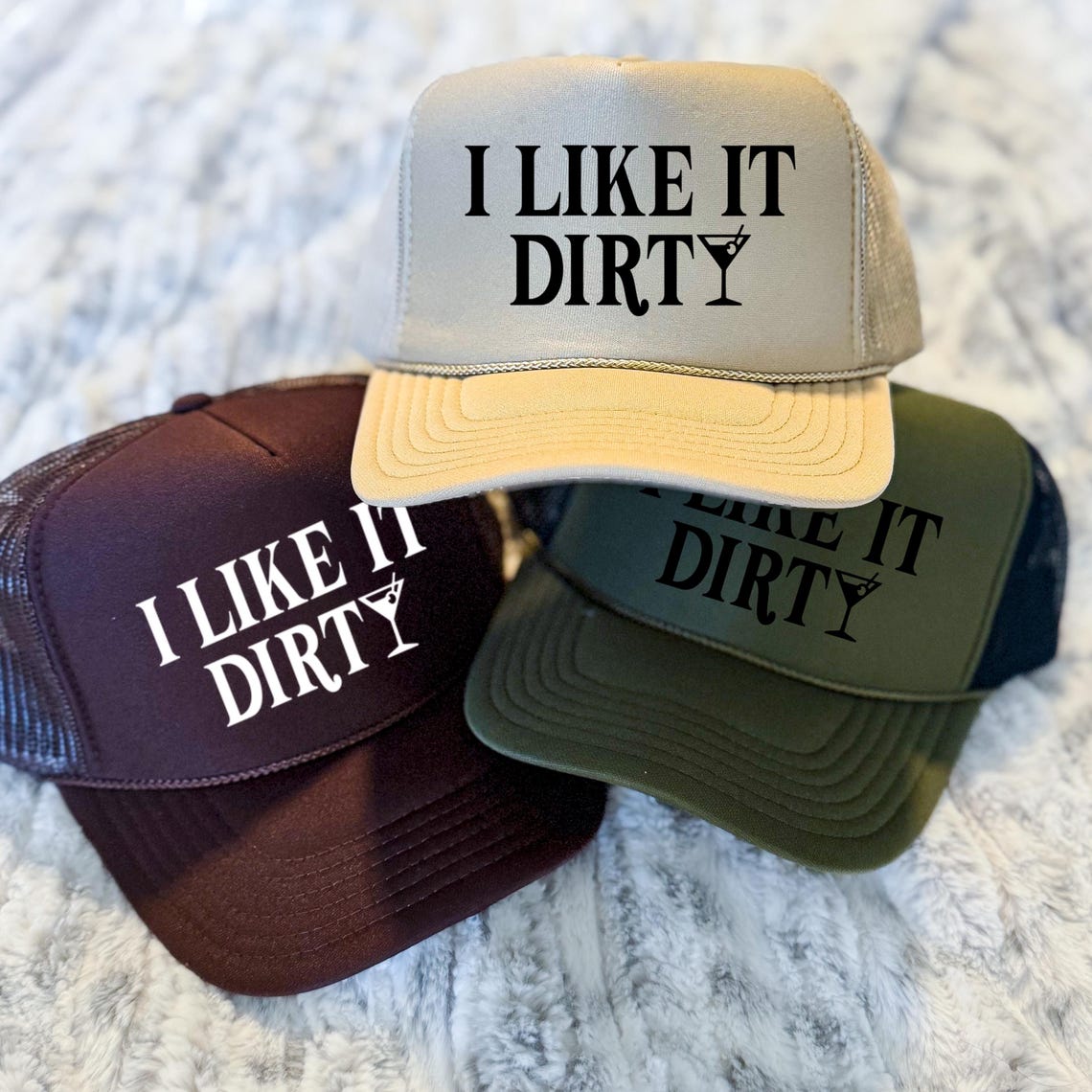 I Like It Dirty Trucker Hat - Etsy