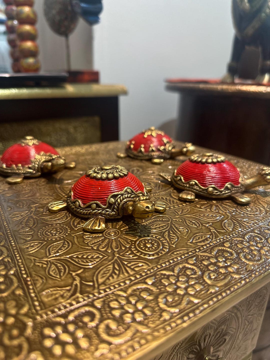 Hand Crafted Dhokra Brass Turtles, Home Decor, Unique, Art, Decorative ...