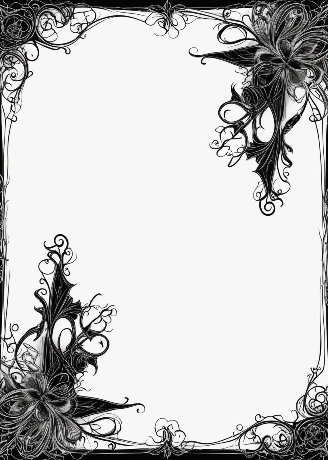 16 Gothic Page Borders Available as Jpeg, Png, and Svg Formats. 300 Dpi ...