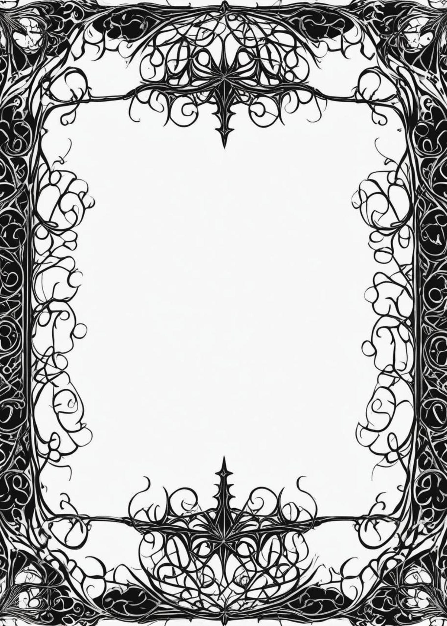 16 Gothic Page Borders Available as Jpeg, Png, and Svg Formats. 300 Dpi ...