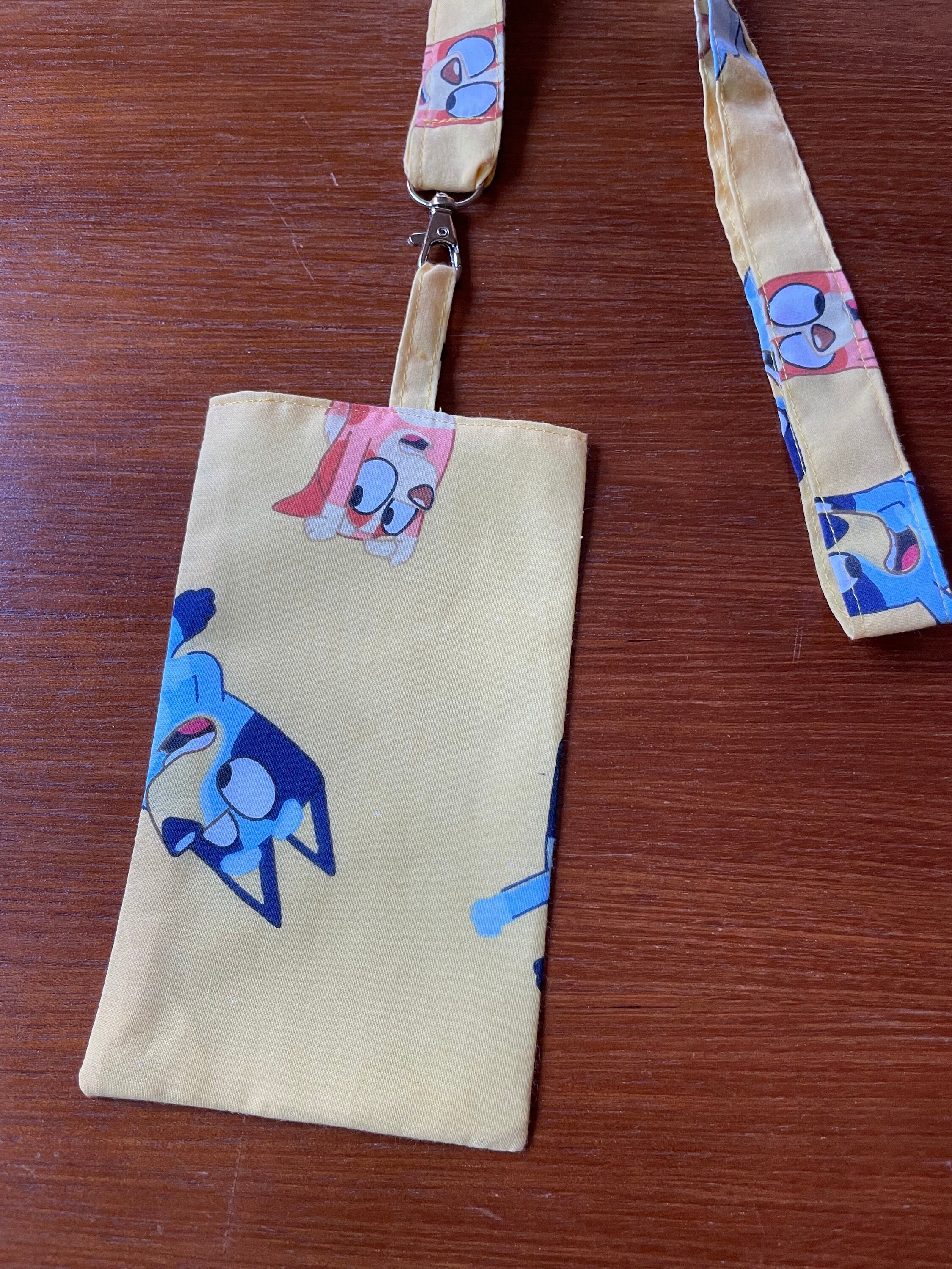 Bluey Fabric Lanyard and Removable Phone Holder ,pen Holder, Card ...