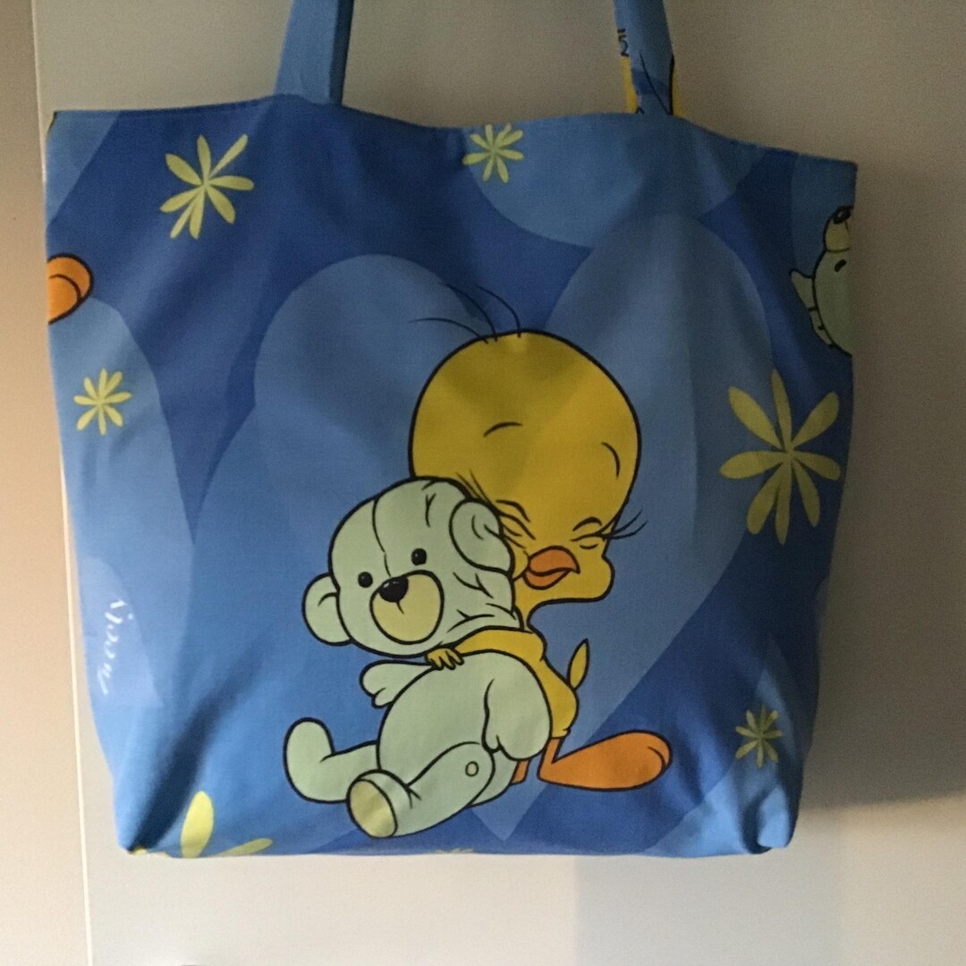 Tweety Bird Looney Tunes Fabric Handmade Tote Bag for Beach / Pool ...