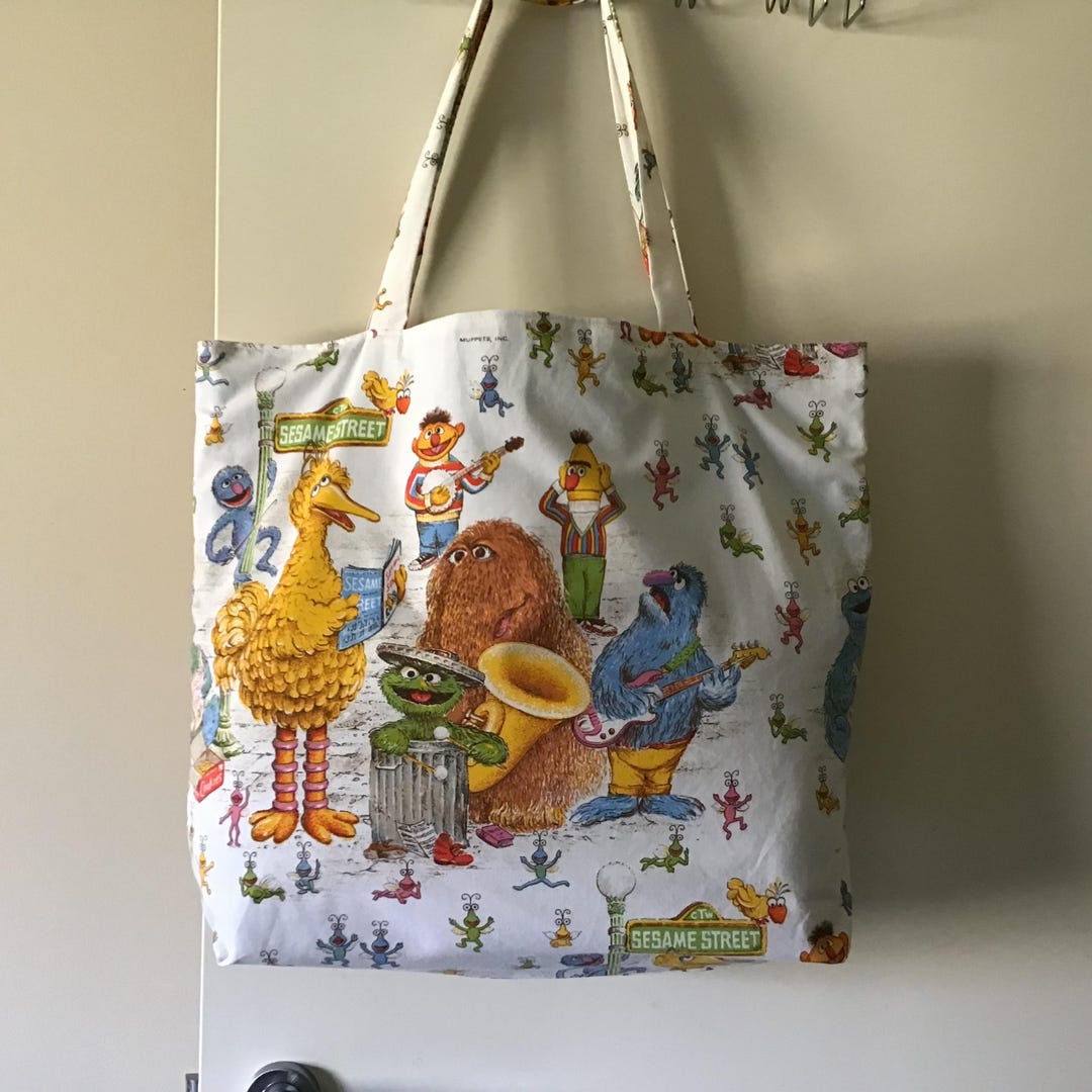 Sesame Street Muppets Inc. Licensed Fabric Handmade Tote Bag - Toy Bag ...