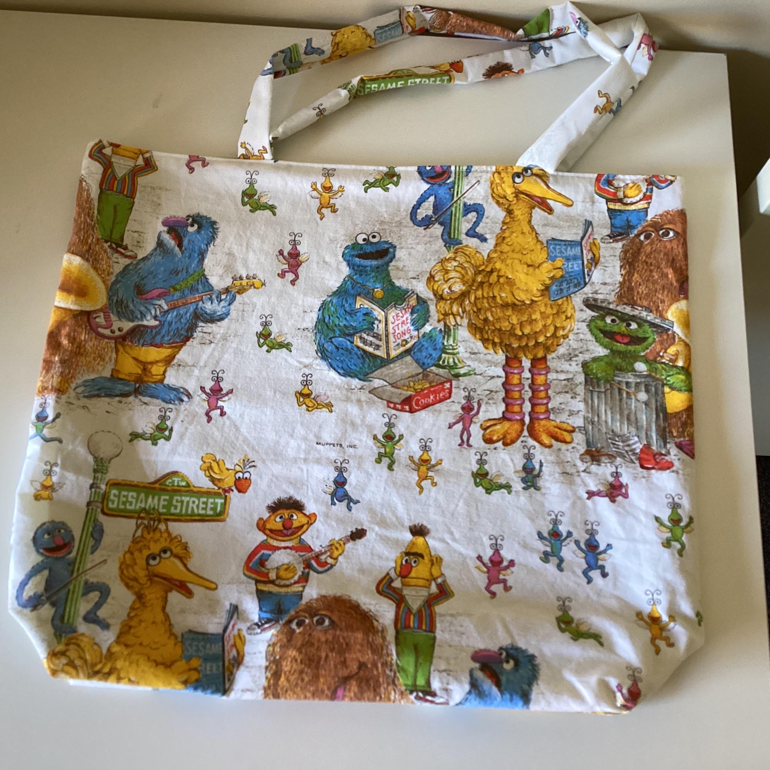 Sesame Street Muppets Inc. Licensed Fabric Handmade Tote Bag - Toy Bag ...