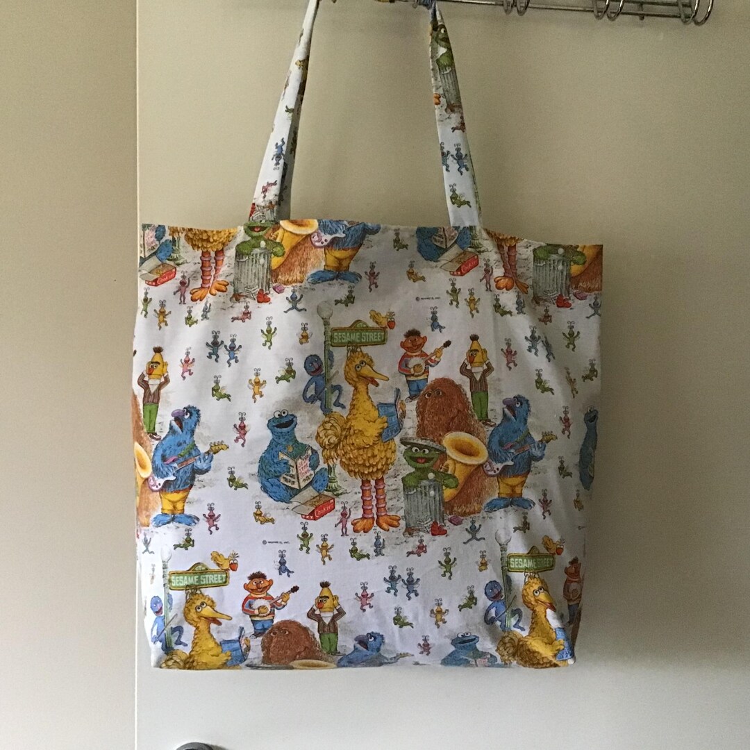 Sesame Street Muppets Inc. Licensed Fabric Handmade Tote Bag Toy Bag ...