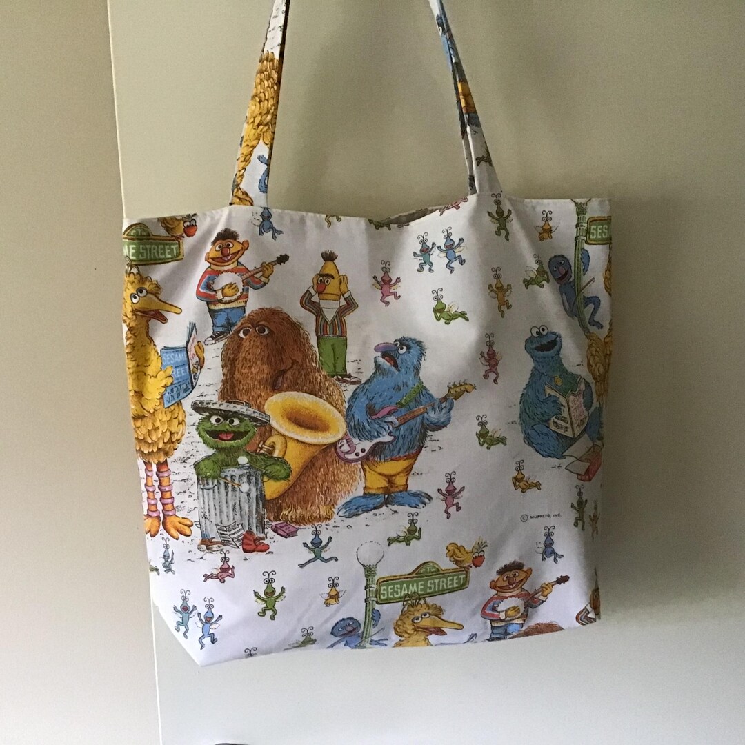 Sesame Street Muppets Inc. Licensed Fabric Handmade Tote Bag Toy Bag ...